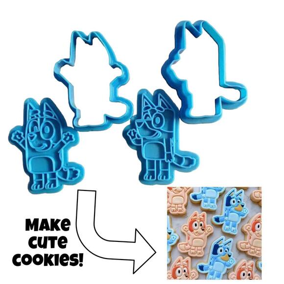 Kitchen | Bluey And Bingo Cookie Cutter Mold Set Holiday Baking | Poshmark